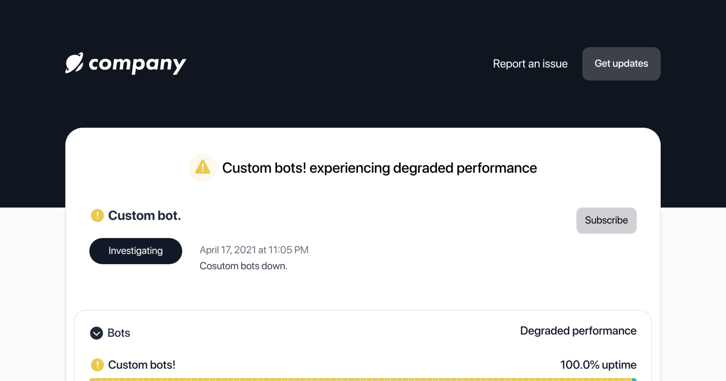 Info bout bots - Status